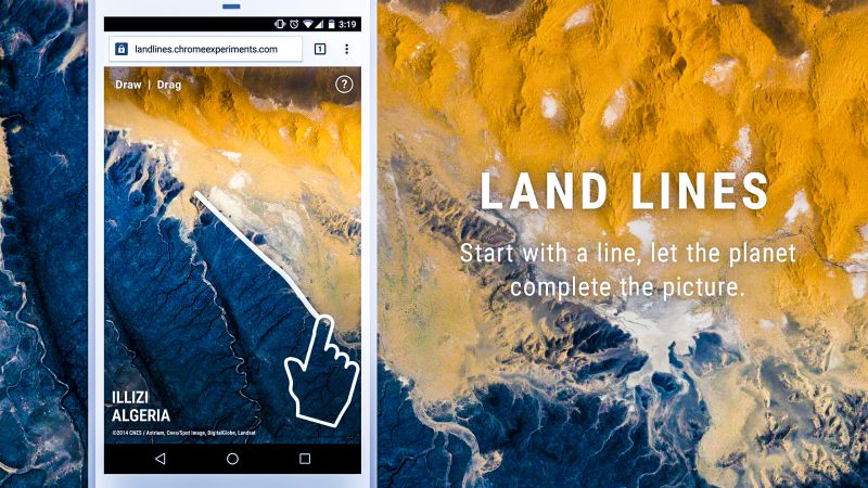 Land Lines: Draw and Match a Google Earth Location Instantly