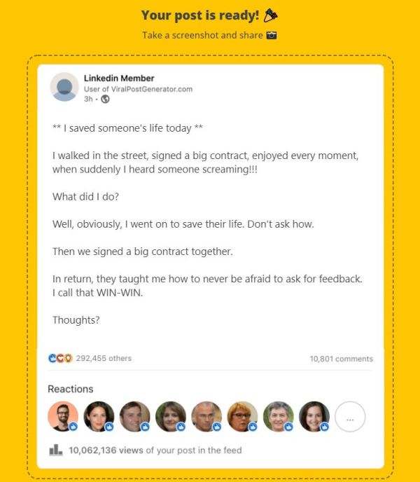 Viral Post Generator: Create Cringy Inspirational Posts with AI – TechAcute